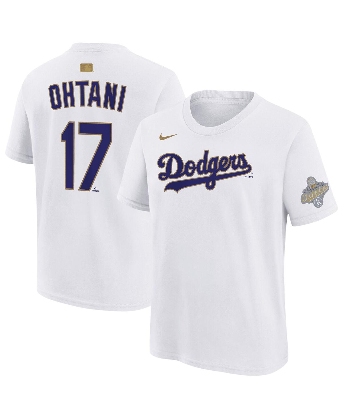 Click here for Nike Big Boys and Girls Shohei Ohtani White Los An... prices