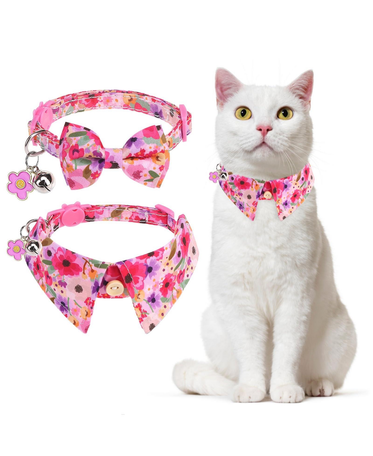Click here for Aronkl Breakaway Cat Collars with Bells Pure Cotto... prices