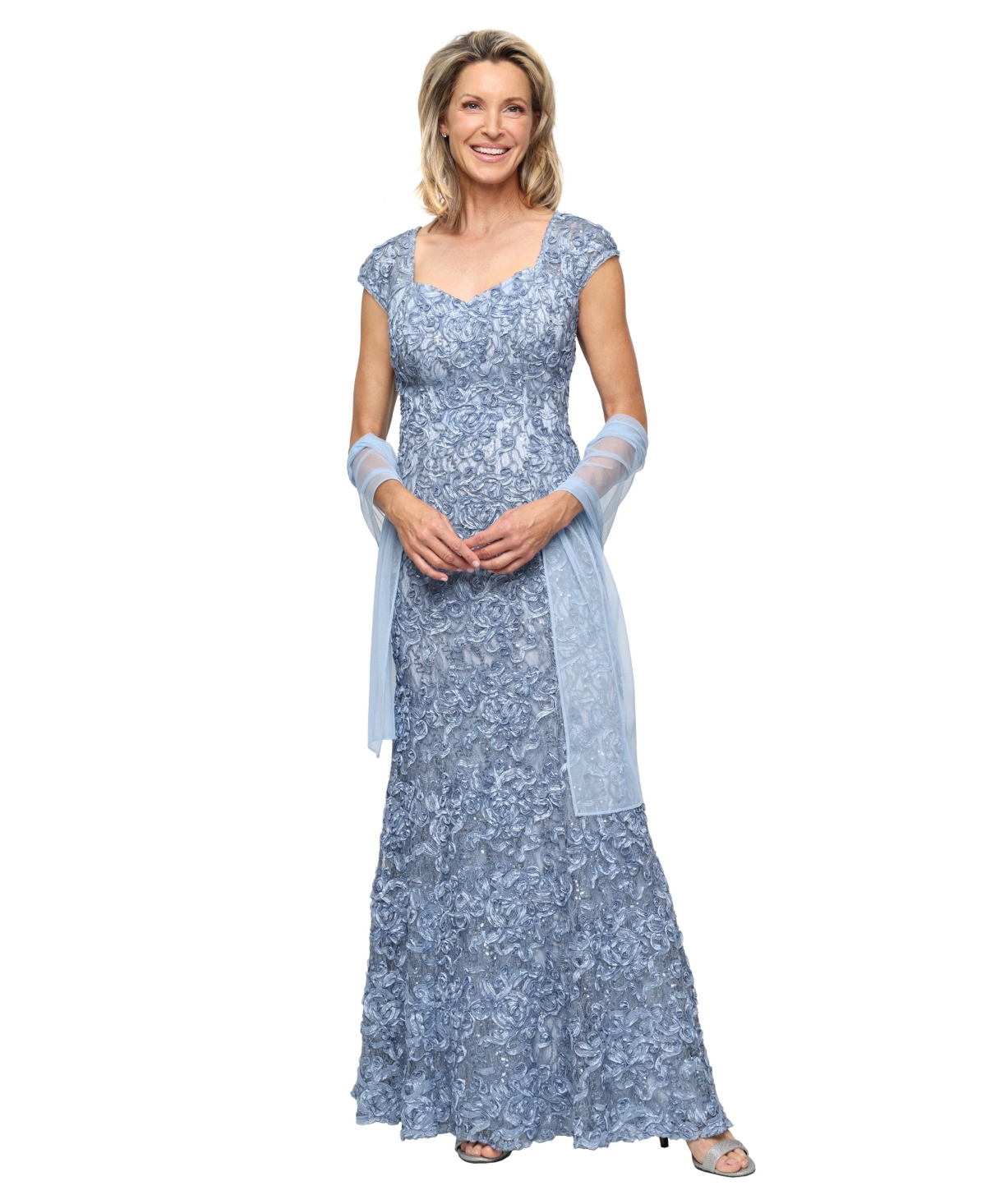 Click here for Alex Evenings Womens Sequined Soutache Mermaid Gow... prices