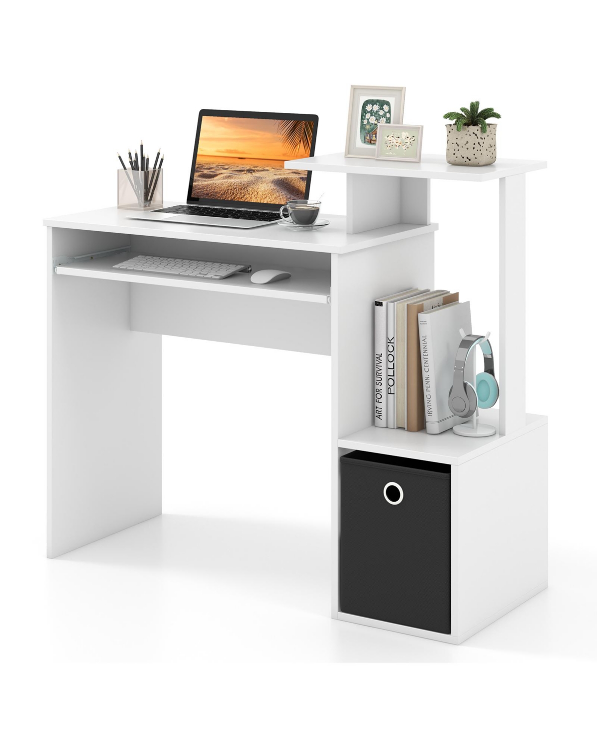 Click here for Sugift Space-saving Computer Desk with Pull-out Ke... prices