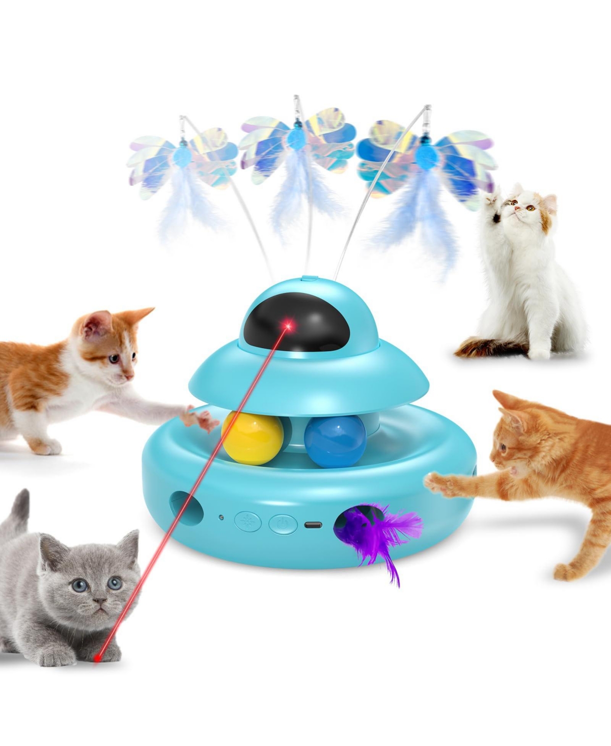 Click here for Aronkl 4-in-1 Interactive Cat Toy Automatic Self P... prices
