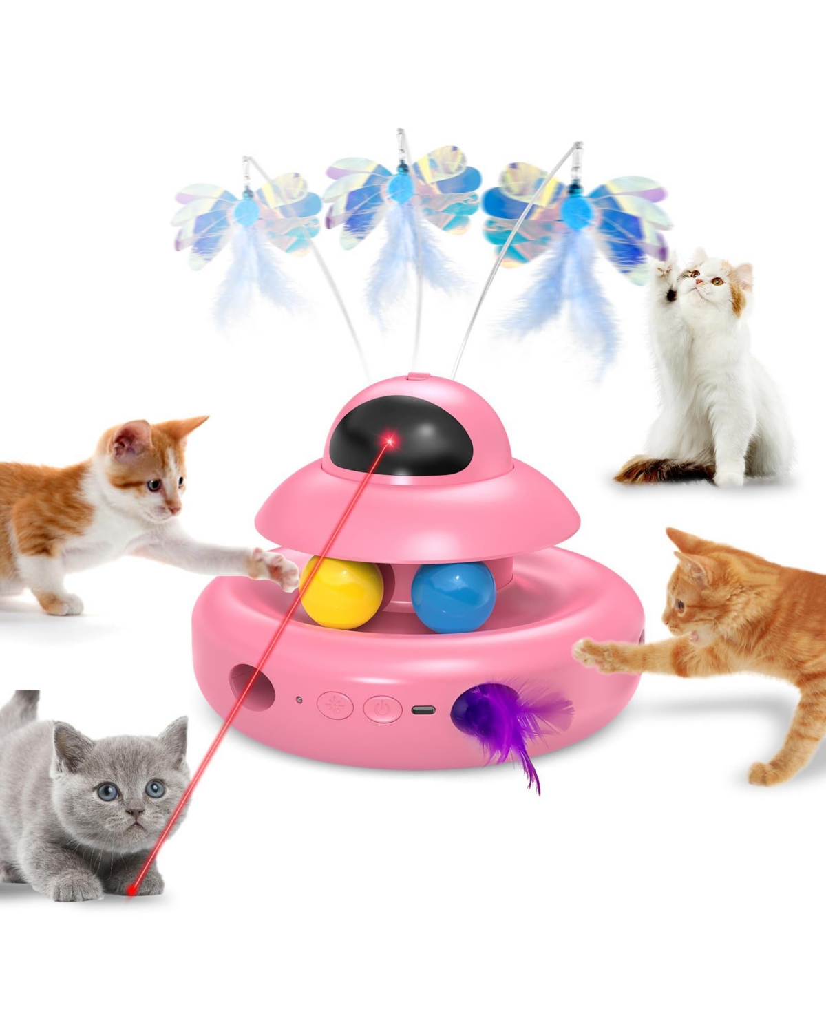Click here for Aronkl 4-in-1 Interactive Cat Toy Automatic Self P... prices