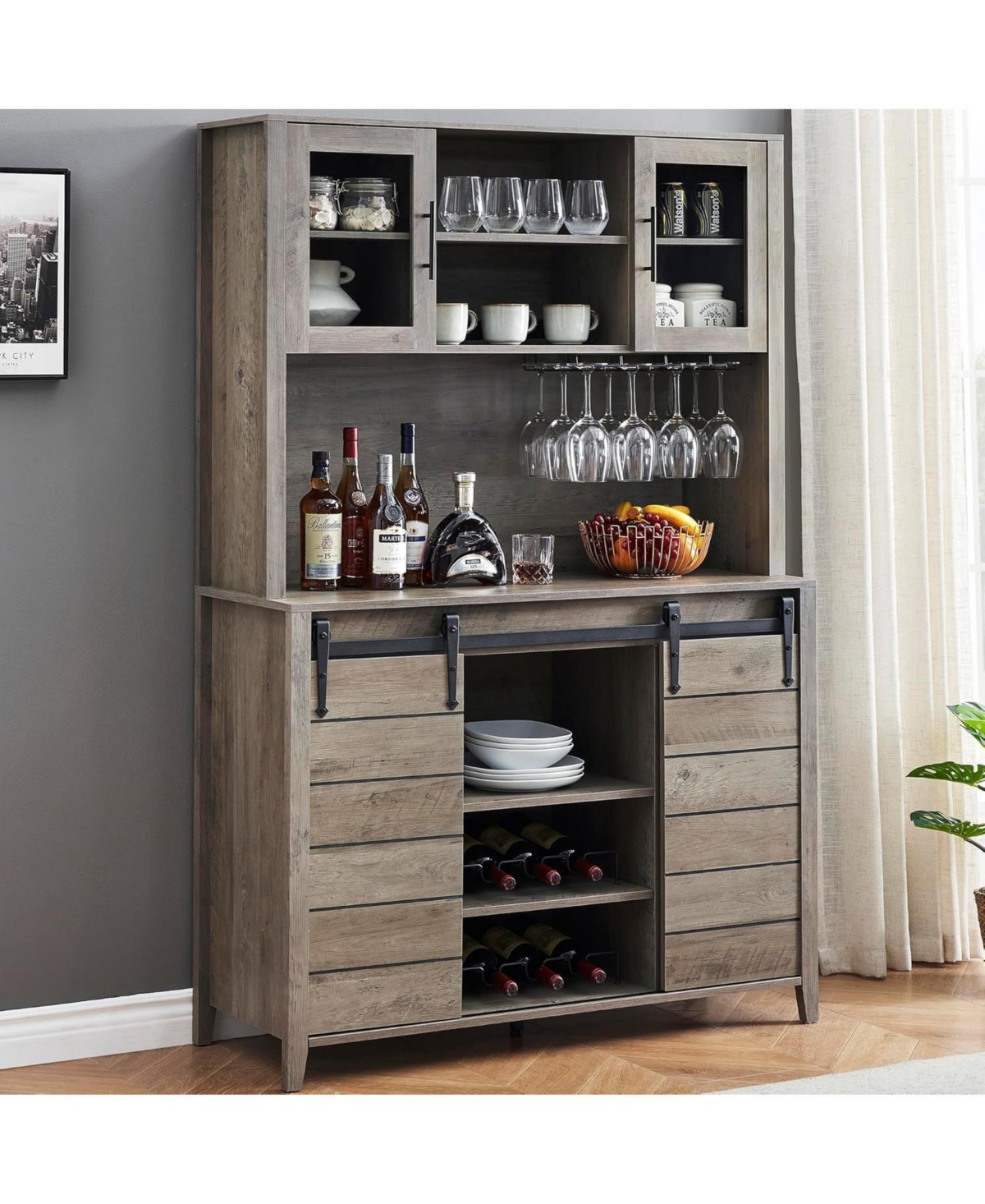 Click here for gaomon Farmhouse Wine Cabinet  Kitchen Cabinet wit... prices