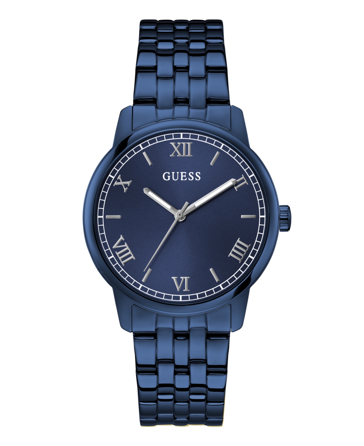 Click here for Guess Mens Blue Stainless Steel Analog Watch  40mm... prices
