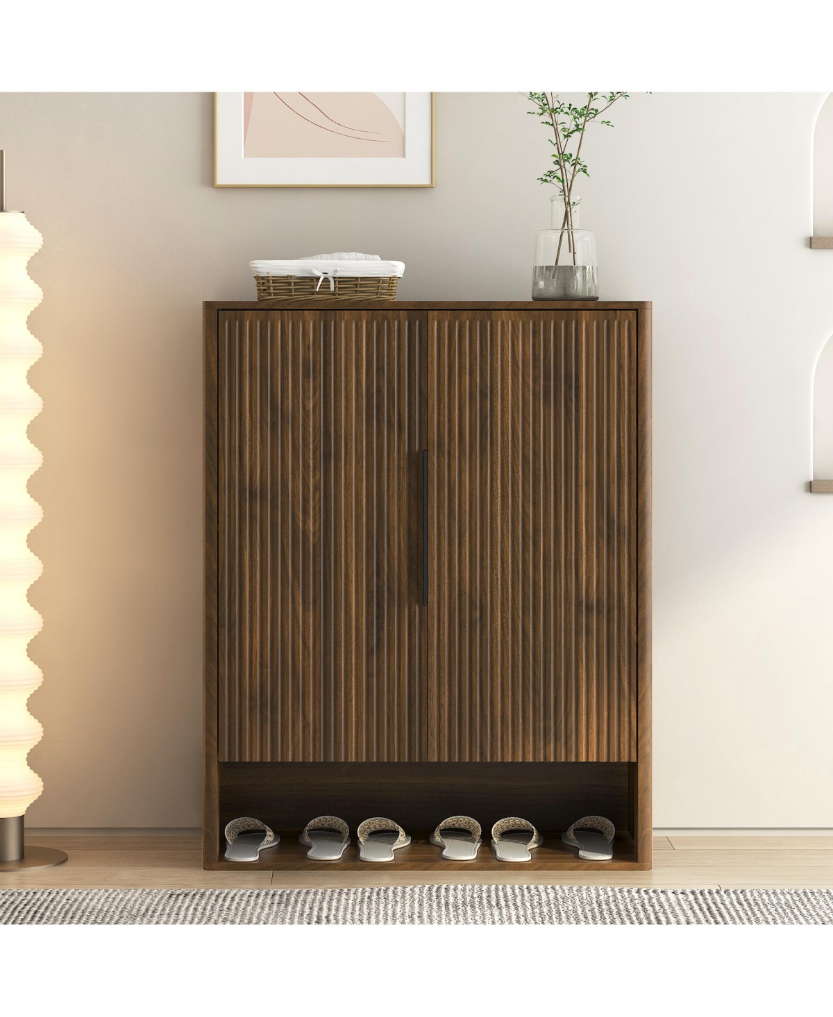 Click here for Rainsken 4-Tier Wooden Shoe Cabinet with Enclosed... prices