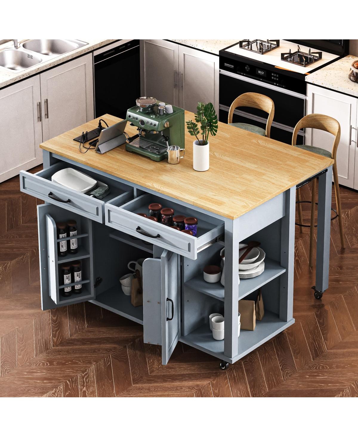 Click here for Streamdale Furniture 47 Kitchen Island Extendable... prices