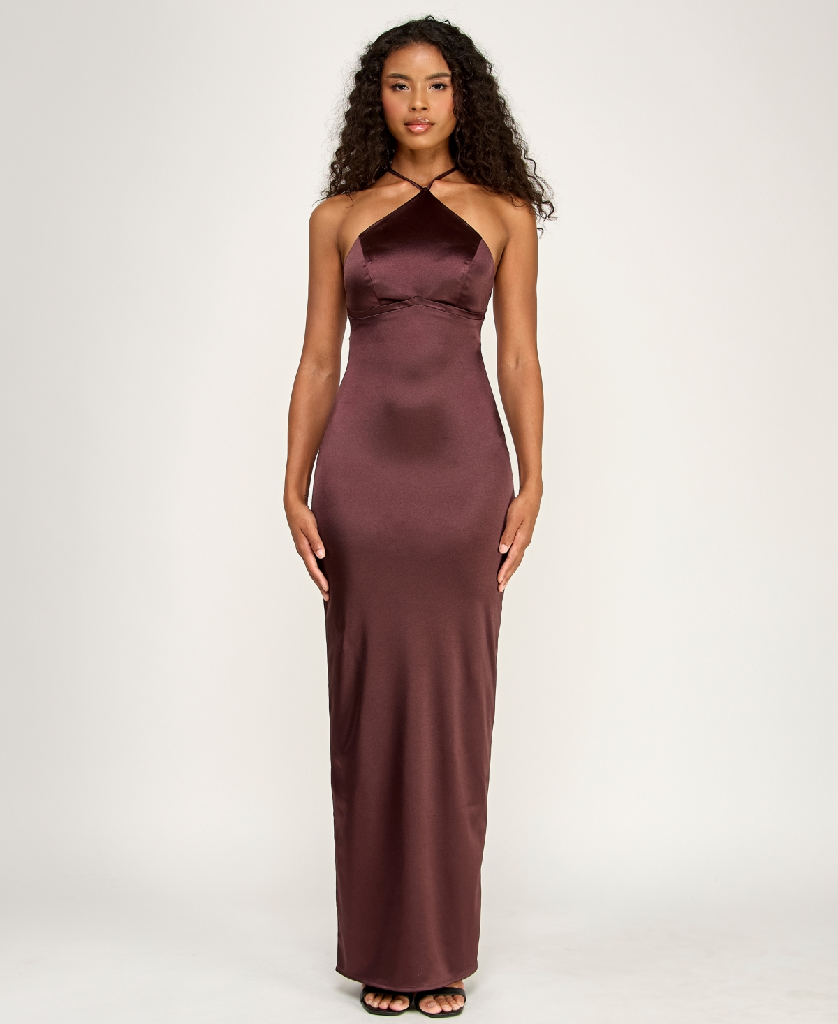 Click here for Alex & Sophia Juniors Halter Neck Ball Gown - Hers... prices