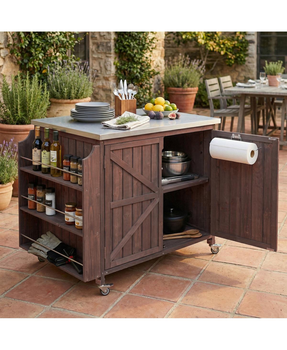 Click here for Streamdale Furniture Outdoor Kitchen Island Side S... prices