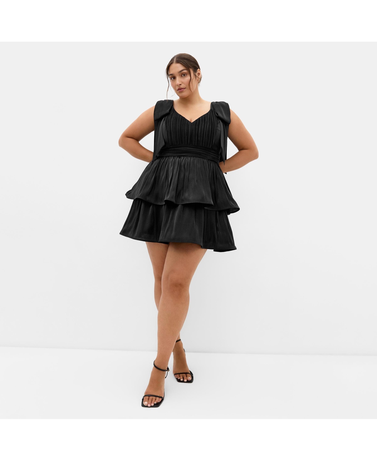 Click here for City Chic Womens Plus Size Betty Bow Mini Dress -... prices