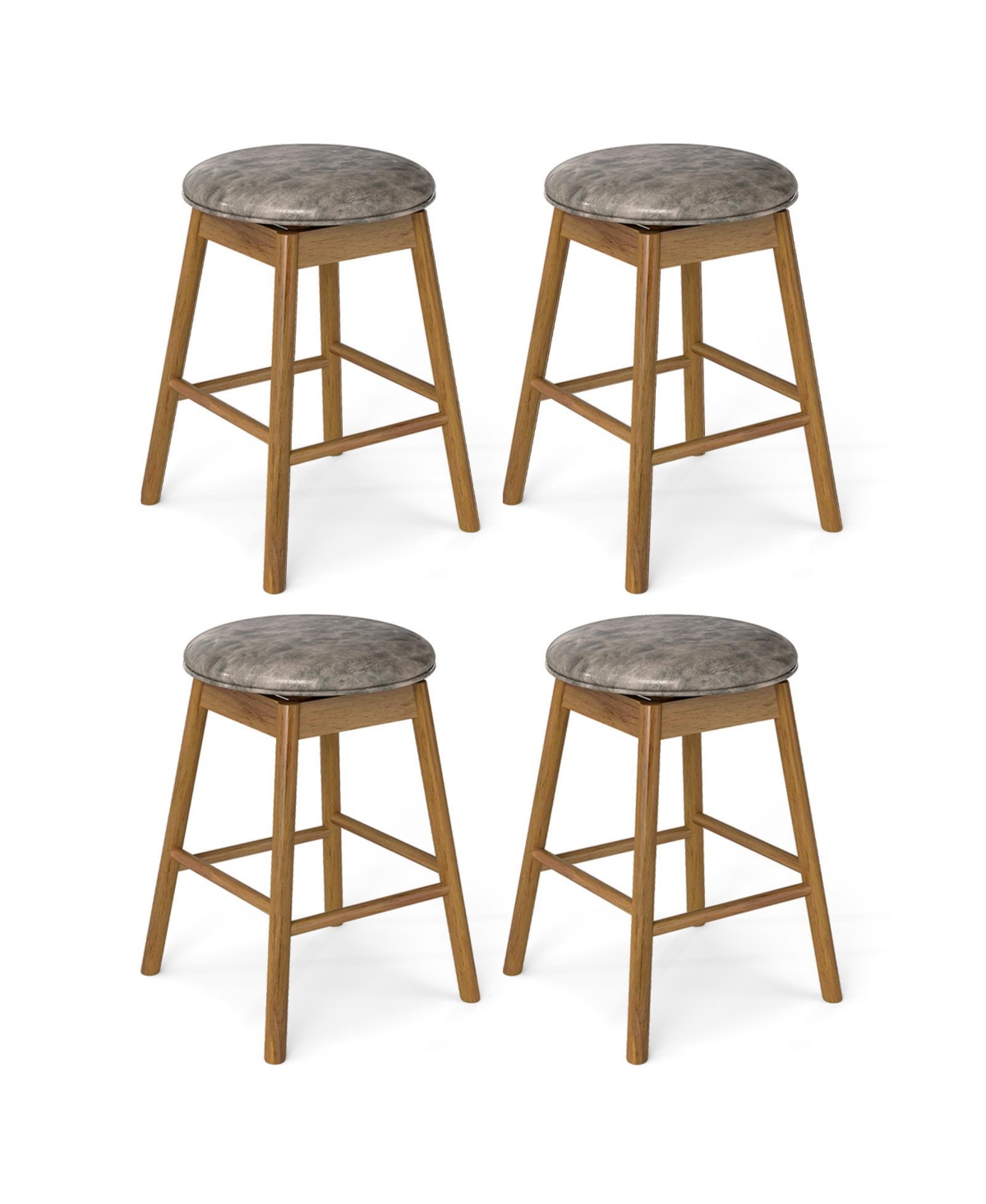 Click here for Gymax 25 Swivel Counter Height Barstools Set of 4... prices