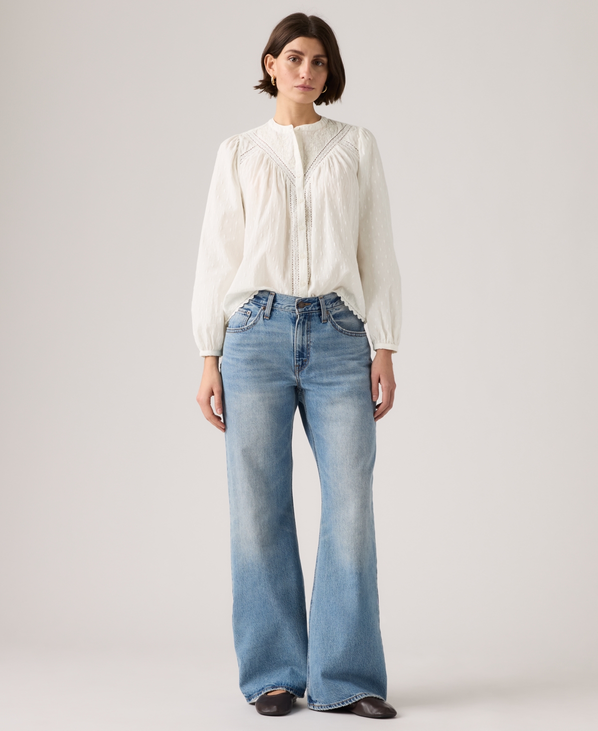 Click here for Levis Premium Womens Mid-Rise Loose Bootcut Jeans... prices