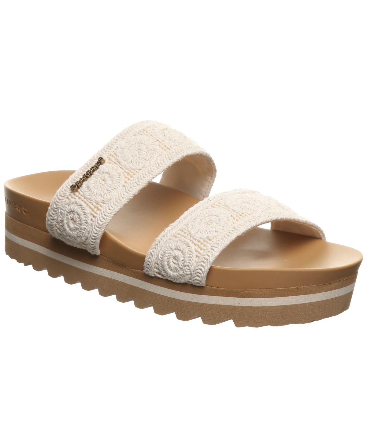 Click here for Bearpaw Womens Mandy Slip-On Sandals - Cream prices
