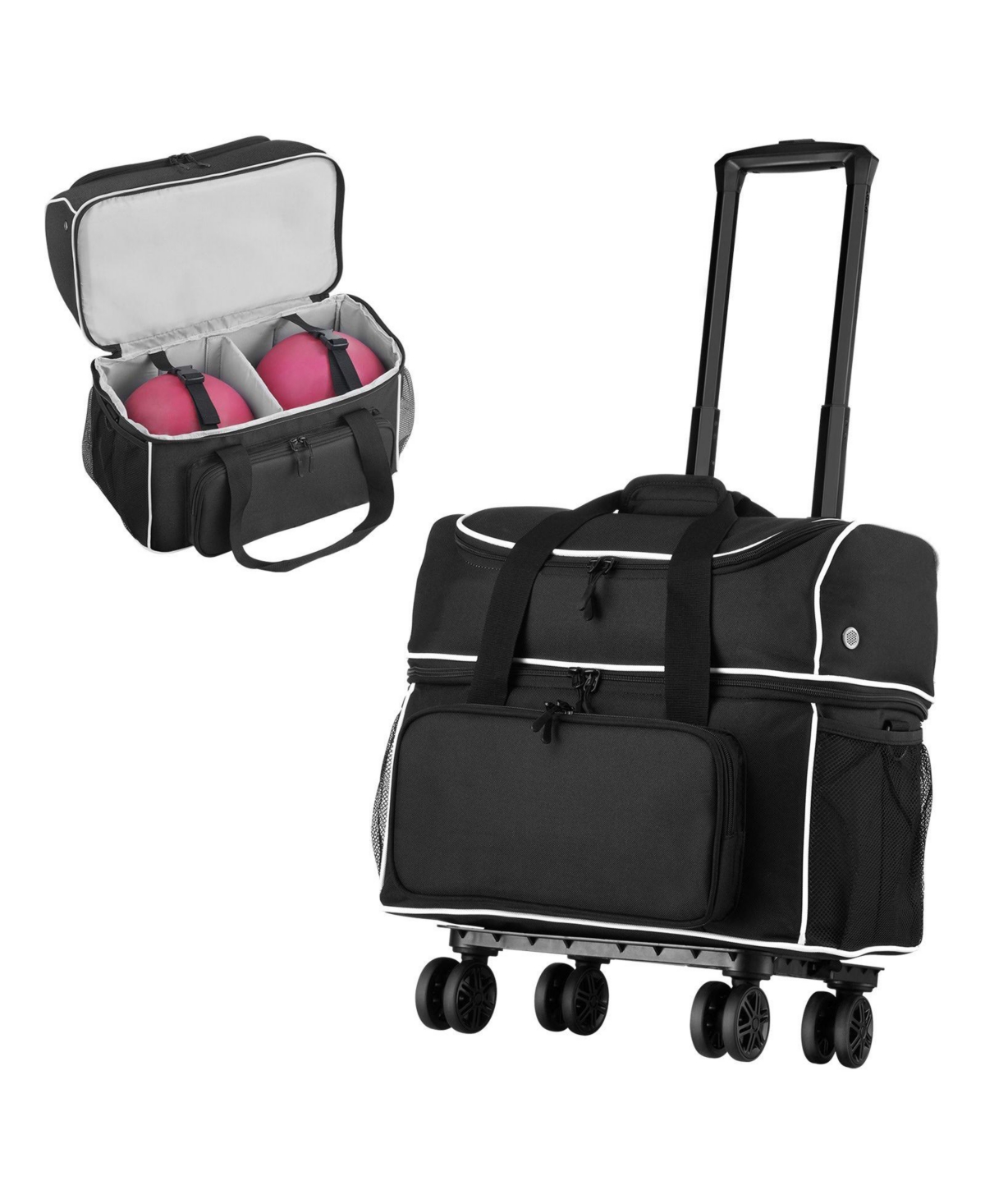 Click here for Mecale 2-Ball Bowling Bag with Wheels  Shoe Compar... prices