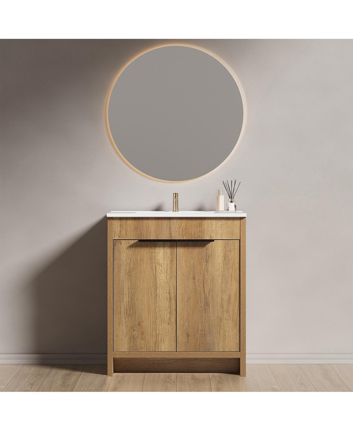 Click here for Sillysis 30 Inch Bathroom Vanity with Sink   Flute... prices