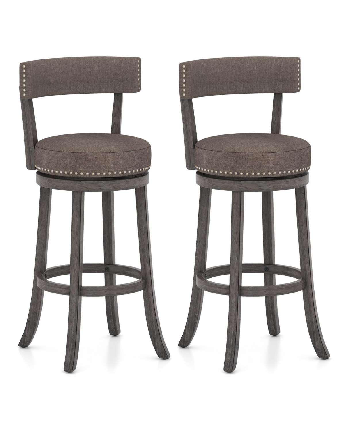 Click here for Gymax Bar Height Chairs Set of 2 w/ 360degree(s) S... prices