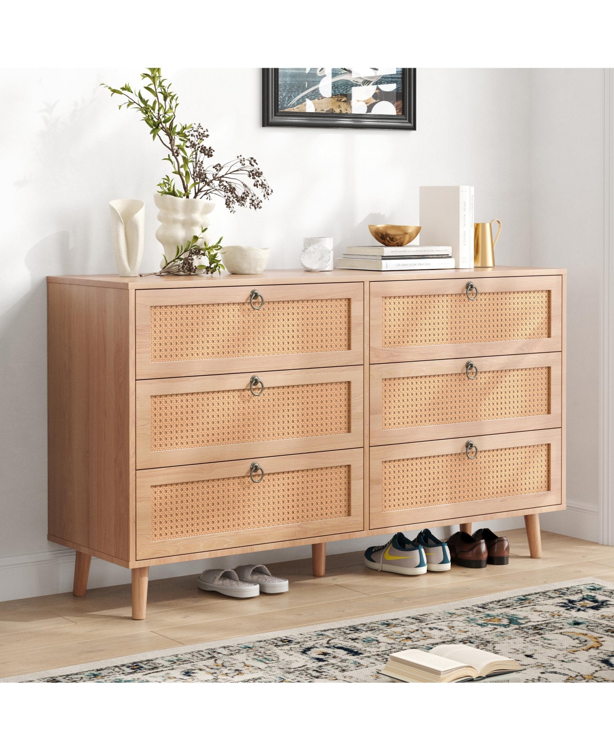 Click here for Flynama Rattan 6 Drawer Double Dresser Modern Pe R... prices