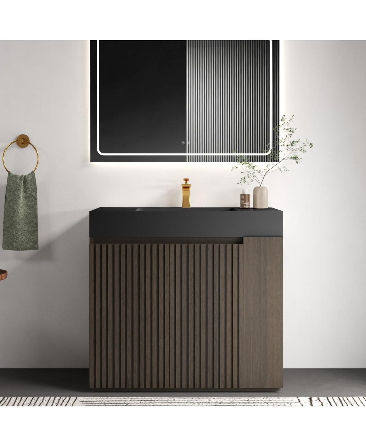 Click here for Sillysis Modern Bathroom Vanity with Quartz Sink... prices
