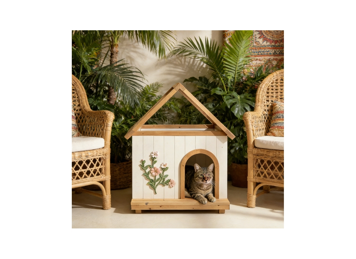 Click here for Zeus and Ruta Fsc Cedar Pet House Transparent Roof... prices