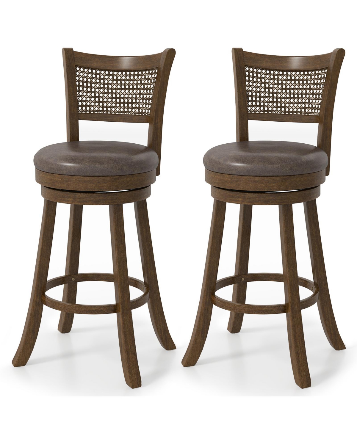 Click here for Sugift Swivel Counter Height Bar Stools Set of Two... prices