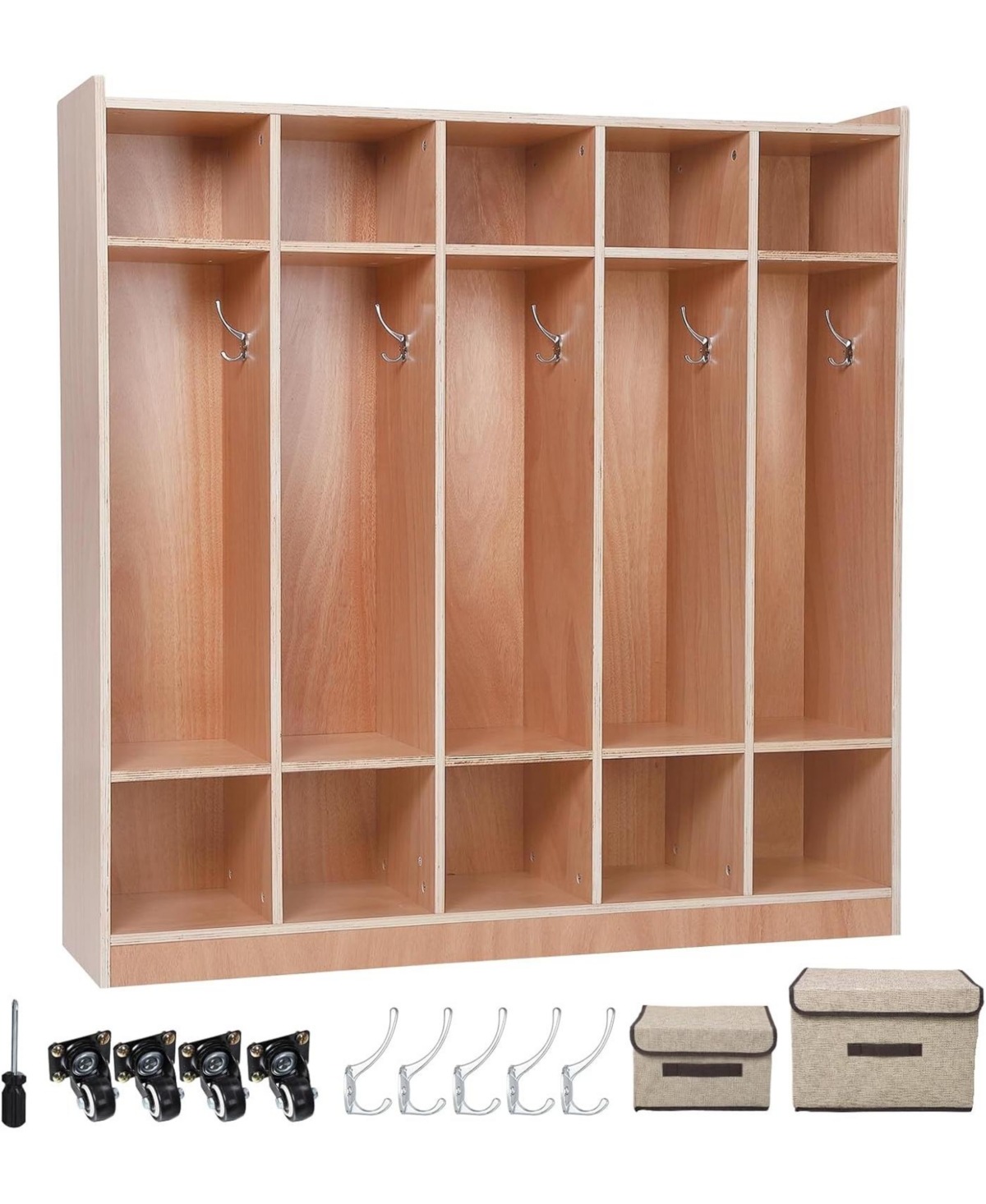 Click here for gaomon 5-Section Glazed Coat Locker Storage Cabine... prices