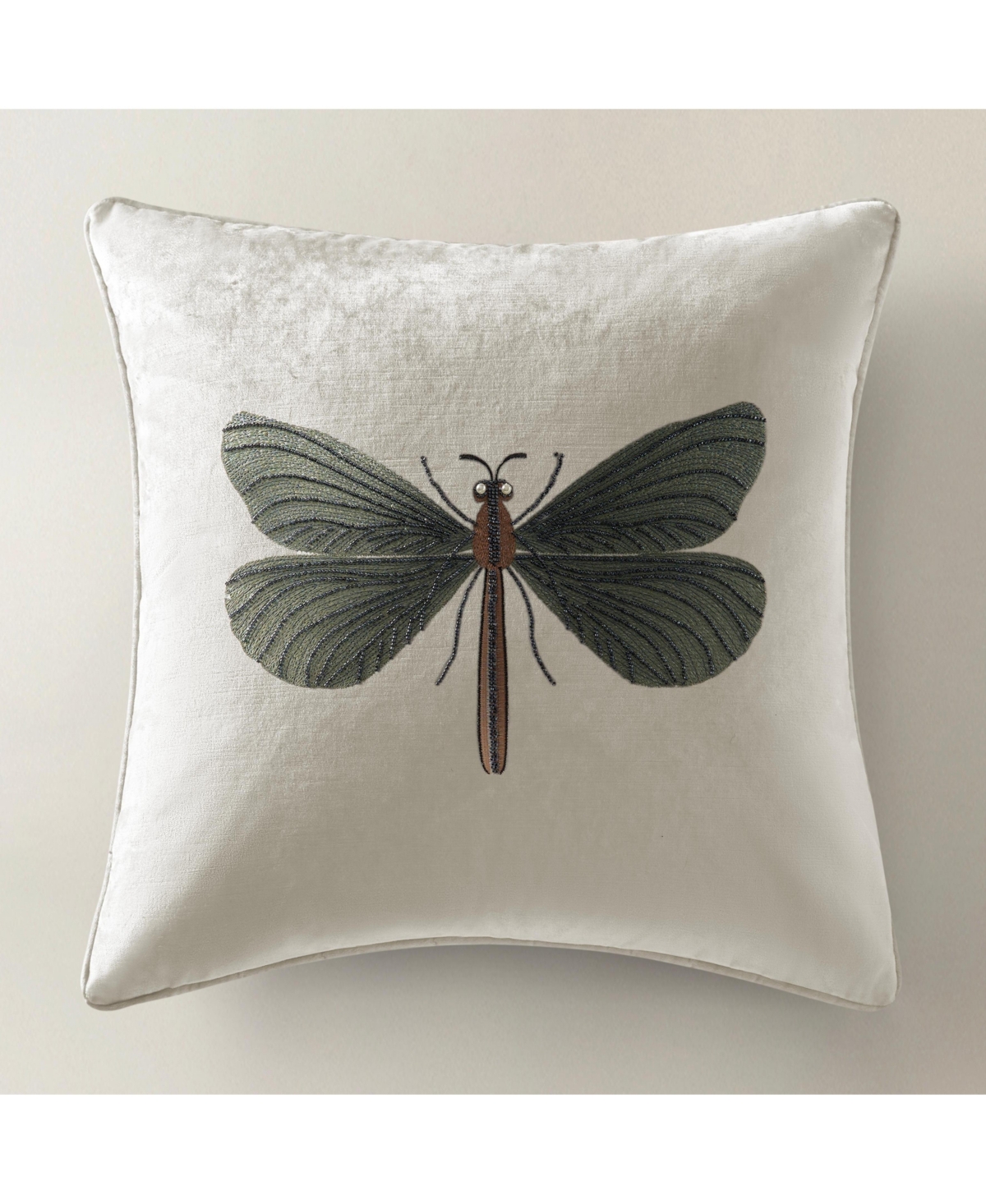 Click here for Z Gallerie Beaded Dragonfly Pillow - Ivory prices