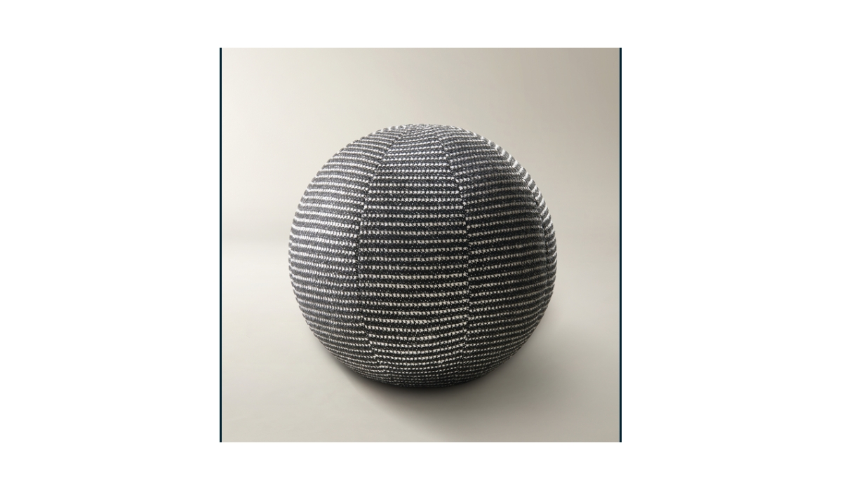 Click here for Z Gallerie Calia Stripe Ball Pillow - Black prices