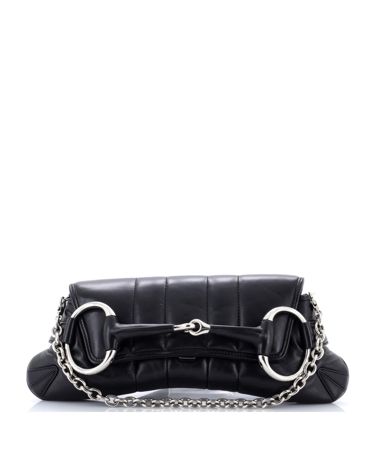 Click here for Pre-Owned Gucci Large Horsebit Chain Shoulder Bag... prices