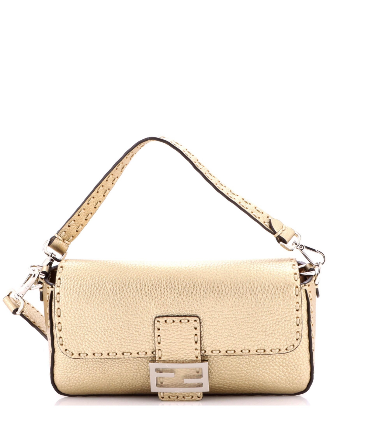 Click here for Pre-Owned Fendi Medium Selleria Baguette Nm Bag Le... prices