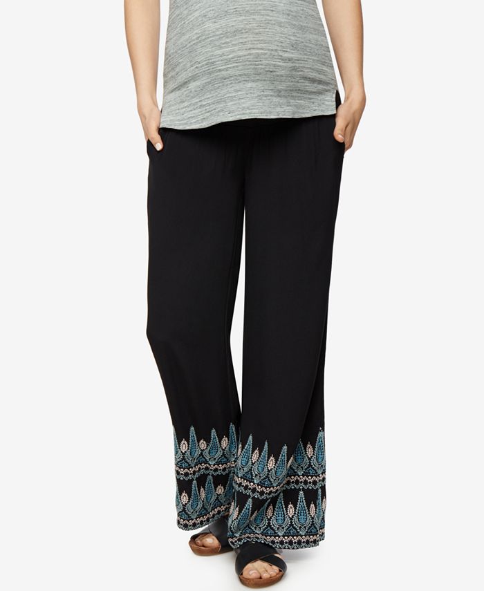 A Pea in the Pod Maternity Wide-Leg Soft Pants - Macy's