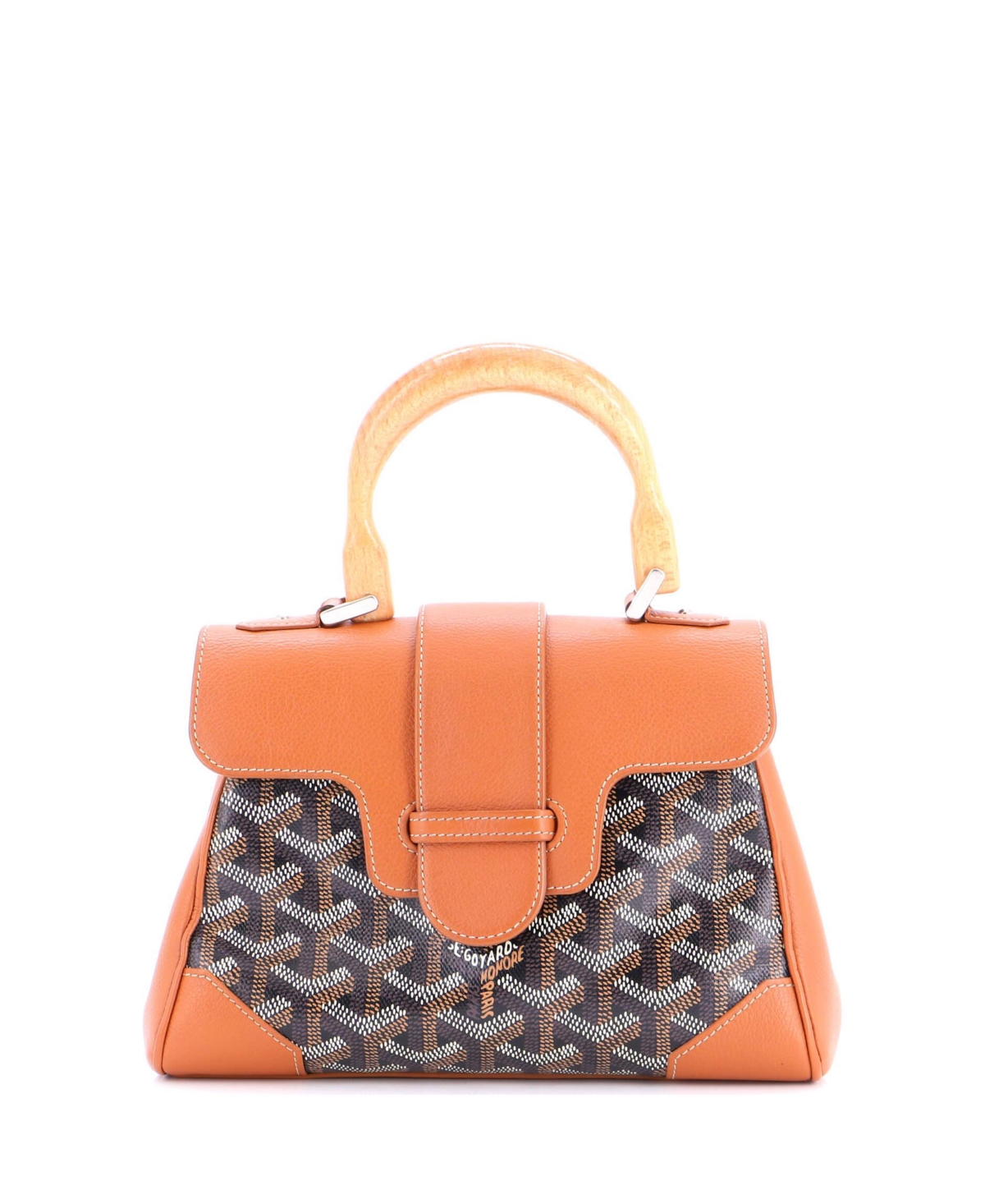 Click here for Pre-Owned Goyard Mini Saigon Top Handle Bag Coated... prices