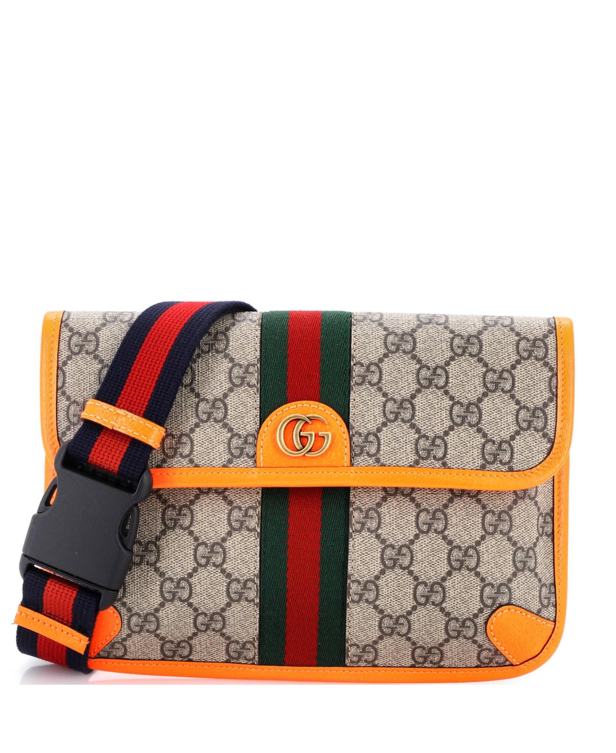 Click here for Pre-Owned Gucci Ophidia Flap Belt Bag Gg Coated Ca... prices
