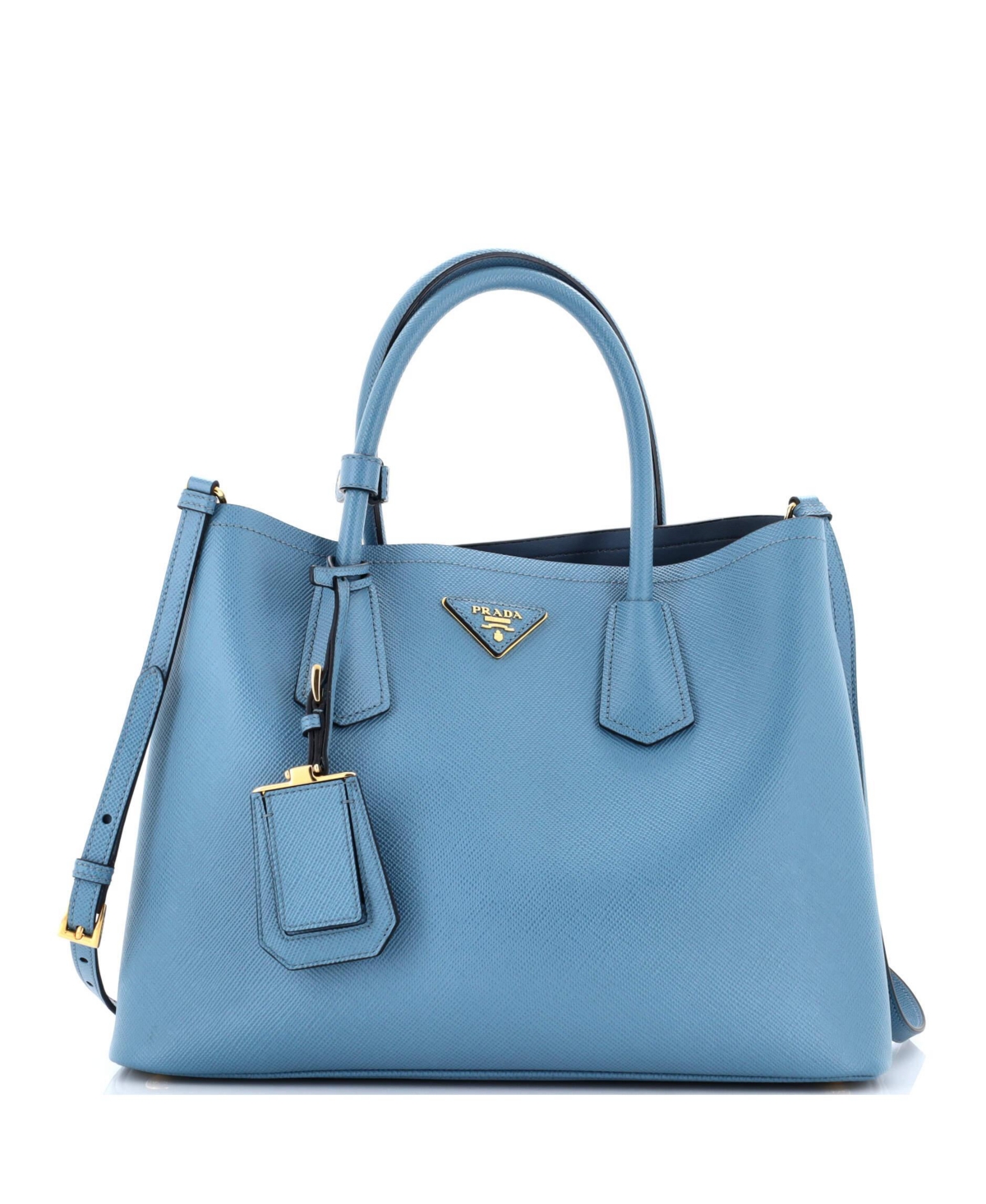 Click here for Pre-Owned Prada Medium Cuir Double Tote Saffiano L... prices