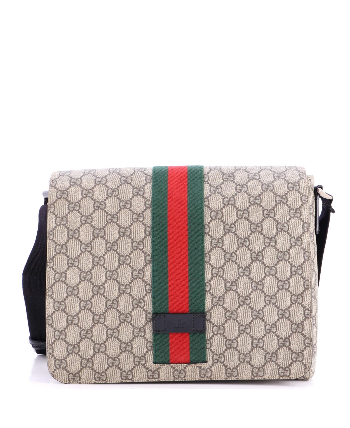 Click here for Pre-Owned Gucci Medium Web Flap Messenger Bag Gg C... prices
