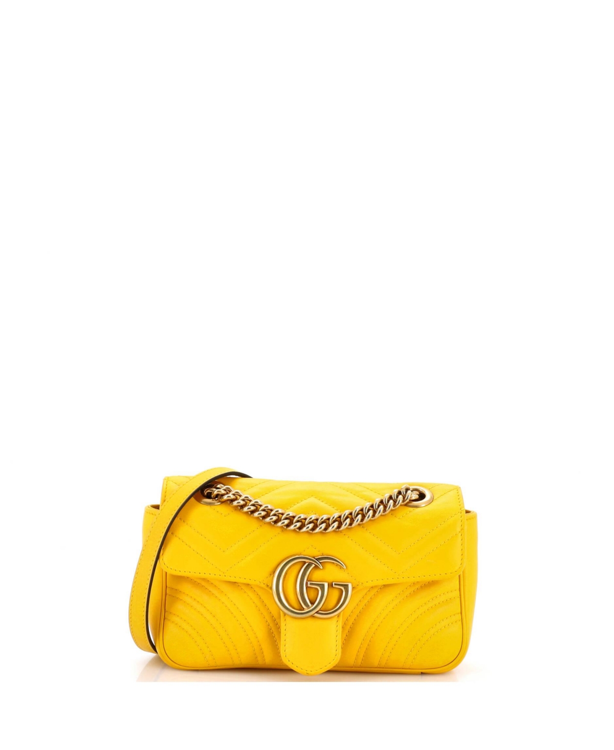 Click here for Pre-Owned Gucci Mini Gg Marmont Flap Bag Matelasse... prices