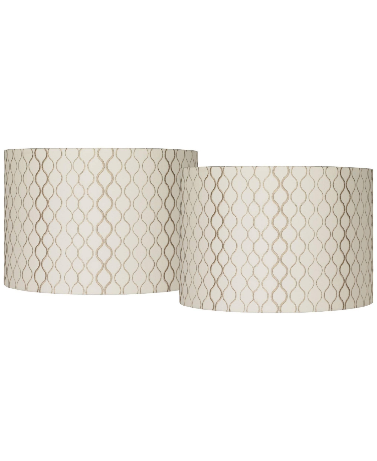 Click here for Springcrest Set of 2 Drum Lamp Shades Embroidered... prices