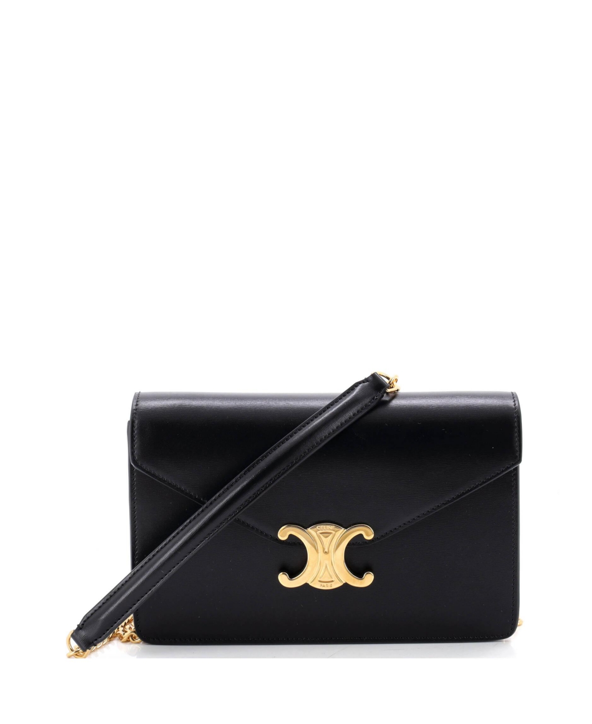 Click here for Pre-Owned Celine Margo Triomphe Wallet on Chain Le... prices