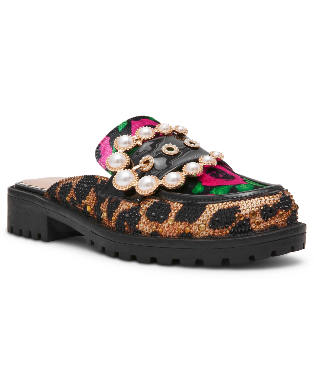 Click here for Betsey Johnson Womens Barton Slip-On Mules - Pink/... prices