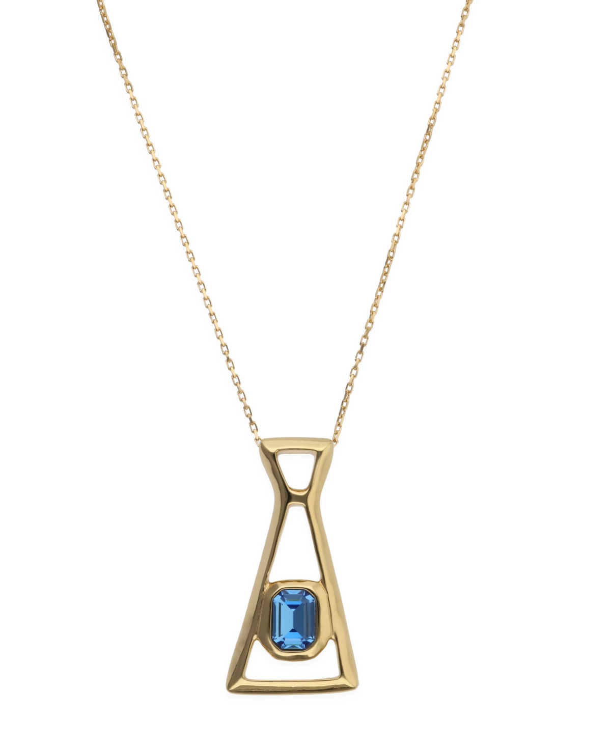 Click here for UNOde50 Blue Faceted Crystal Necklace - Gold prices