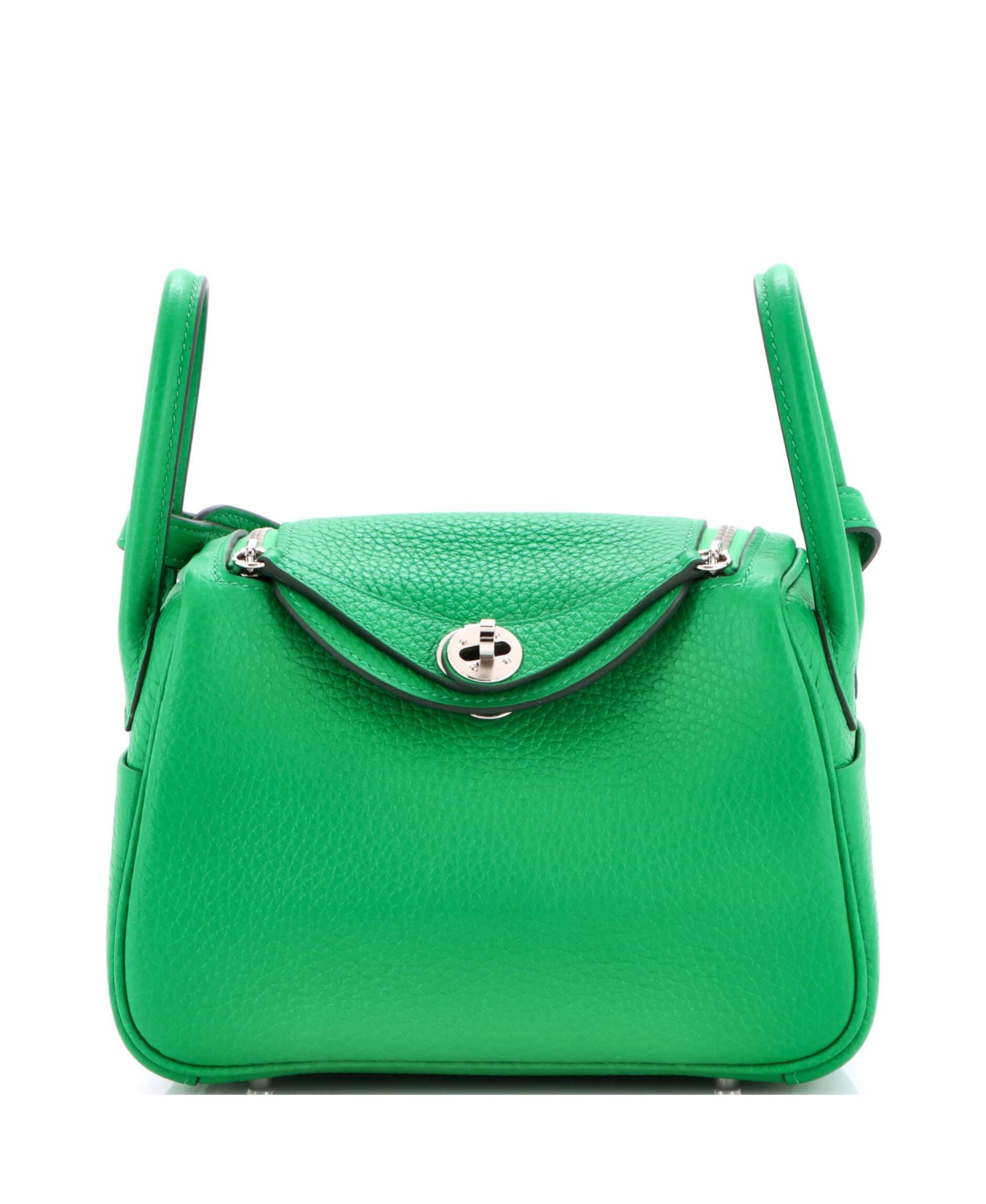 Click here for Pre-Owned HERMES Mini Lindy Bag Clemence - Green prices