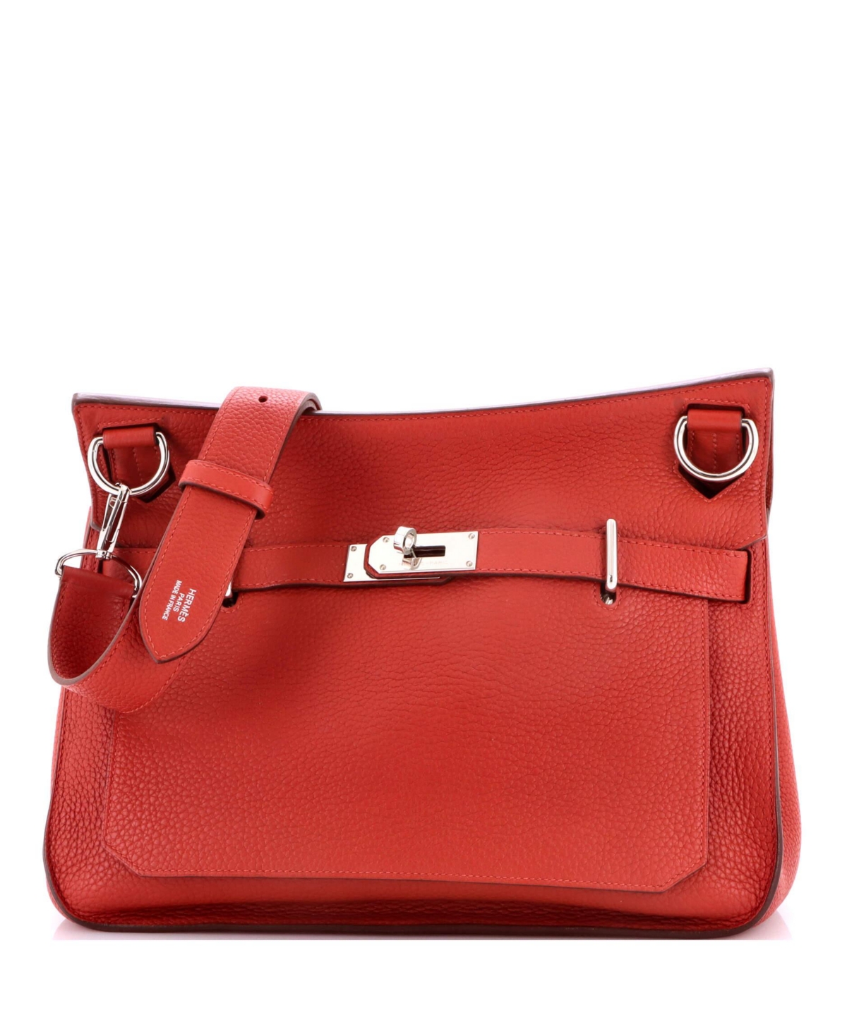 Click here for Pre-Owned HERMES 34 Jypsiere Bag Clemence - Red prices