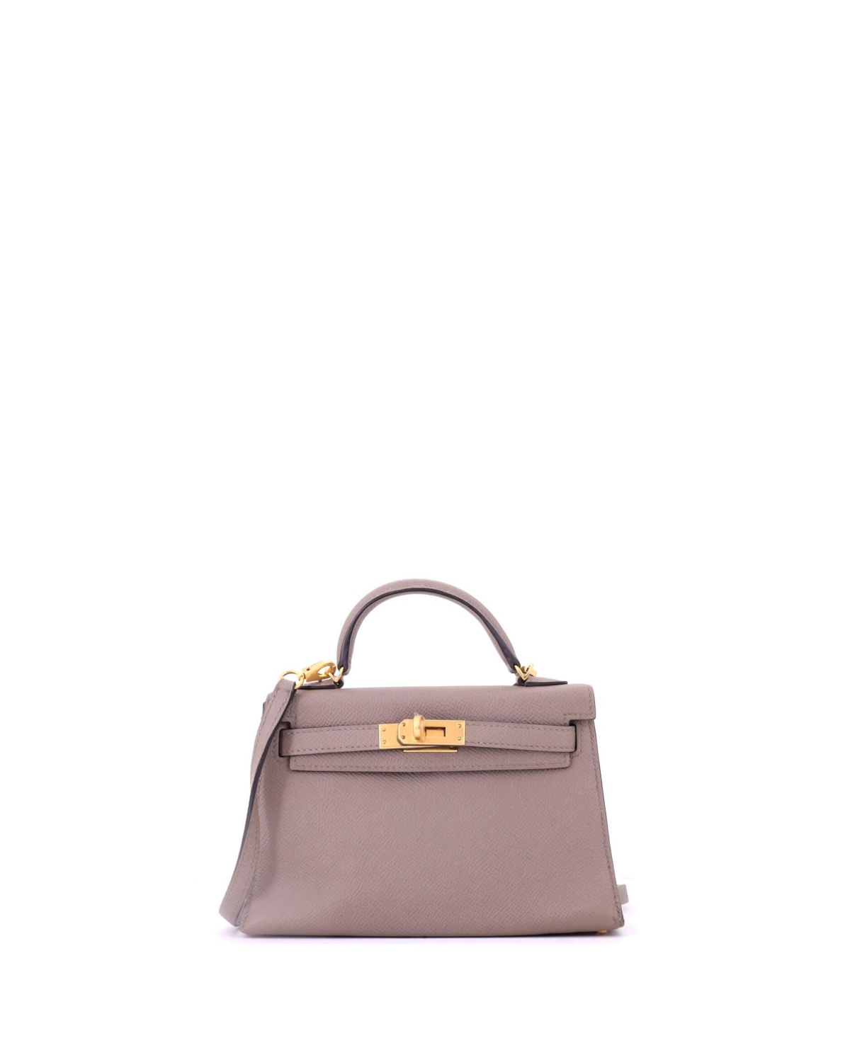 Click here for Pre-Owned HERMES Kelly 20 Handbag Grey Epsom with... prices