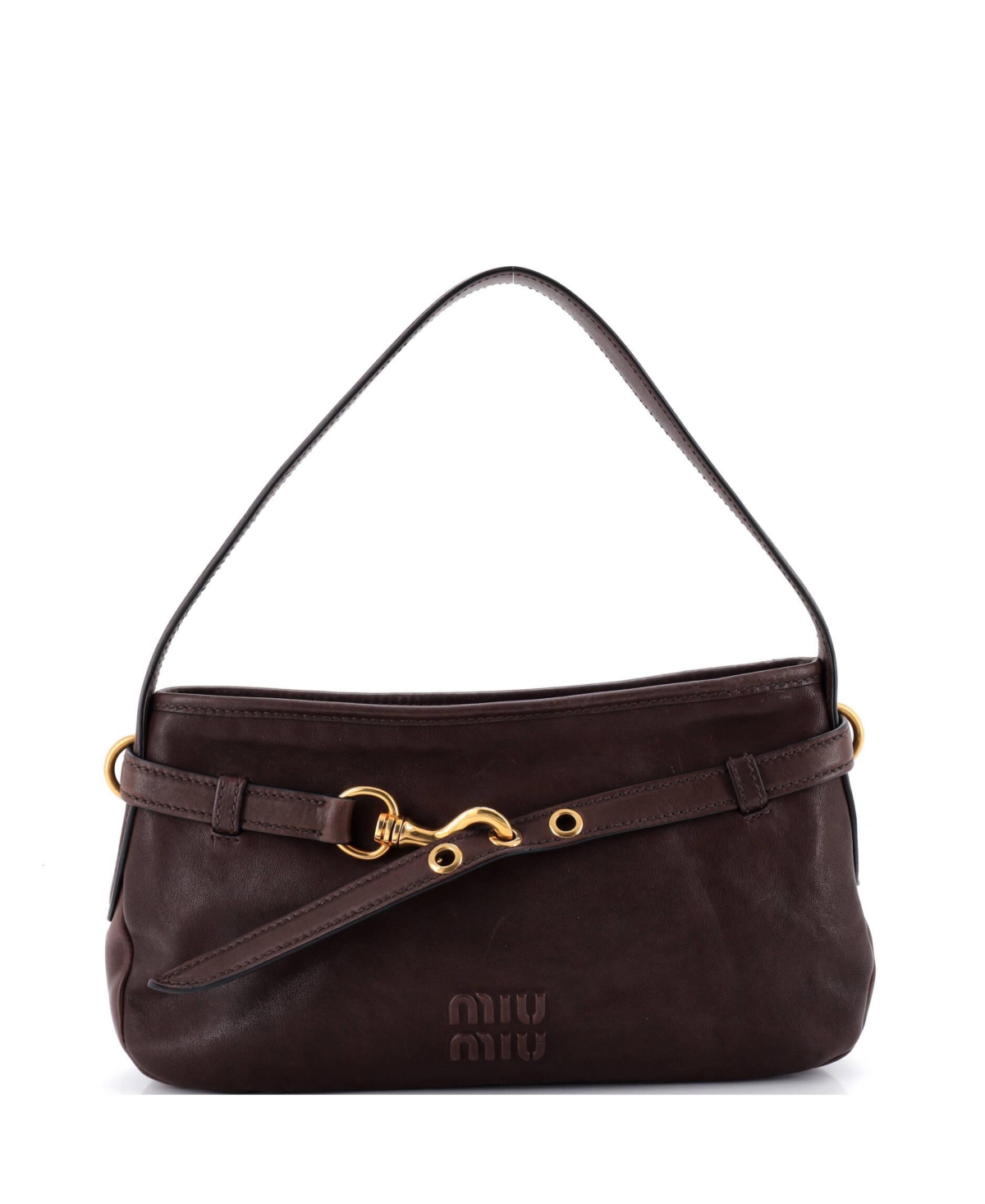 Click here for Pre-Owned Miu Miu Regular Aventure Shoulder Bag Le... prices