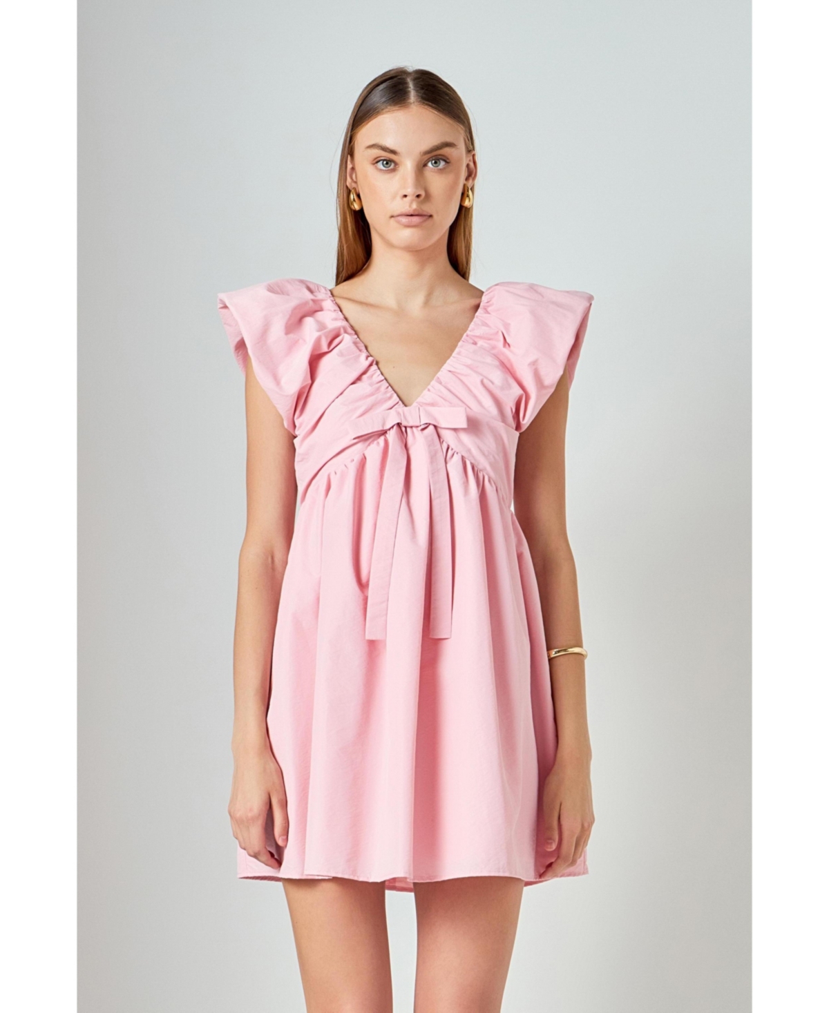 Click here for endless rose Womens Combo Bow Mini Dress - Pink/pi... prices