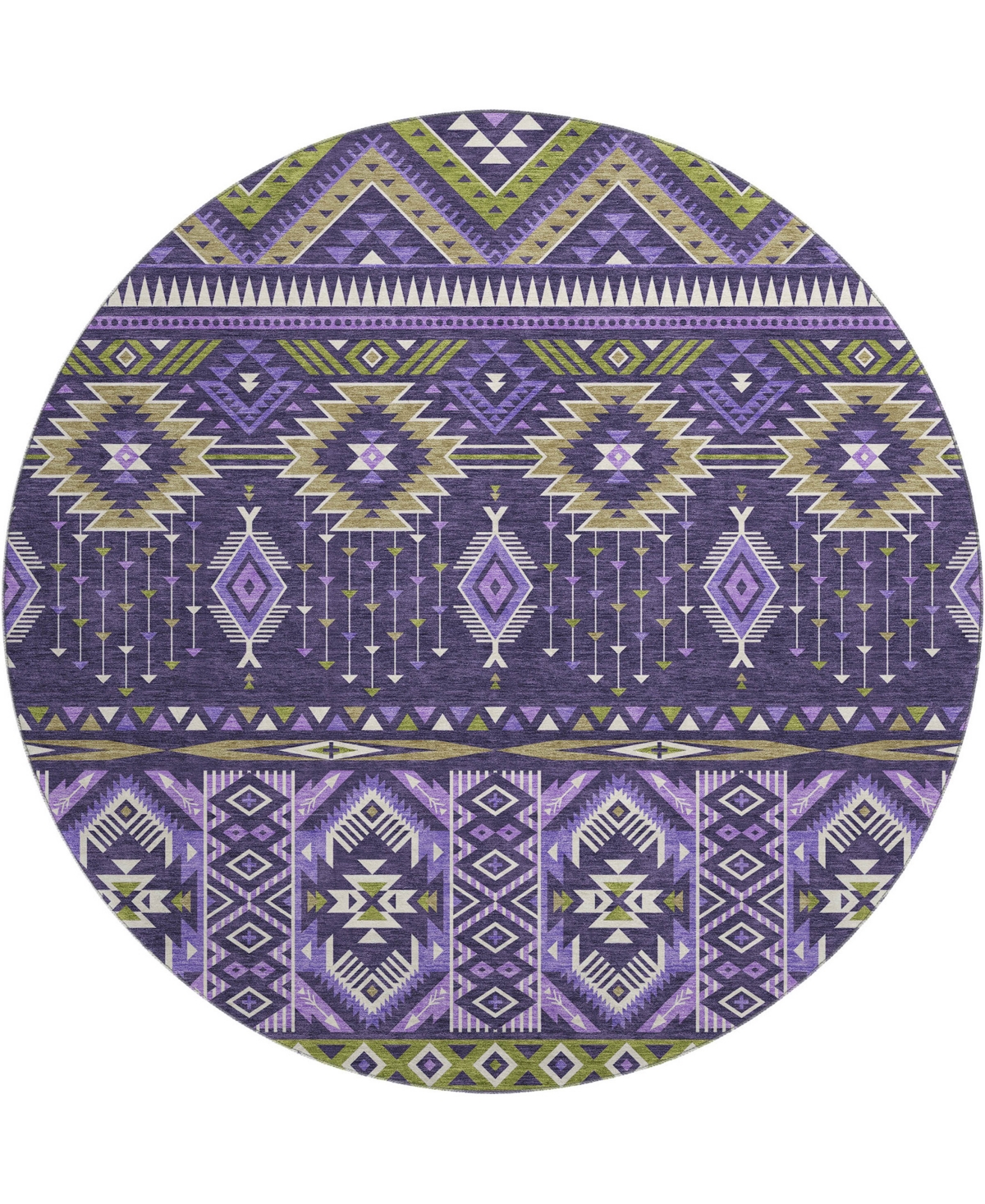 Click here for Addison Mayfield AMF1851 8 x 8 Round Area Rug - Pu... prices