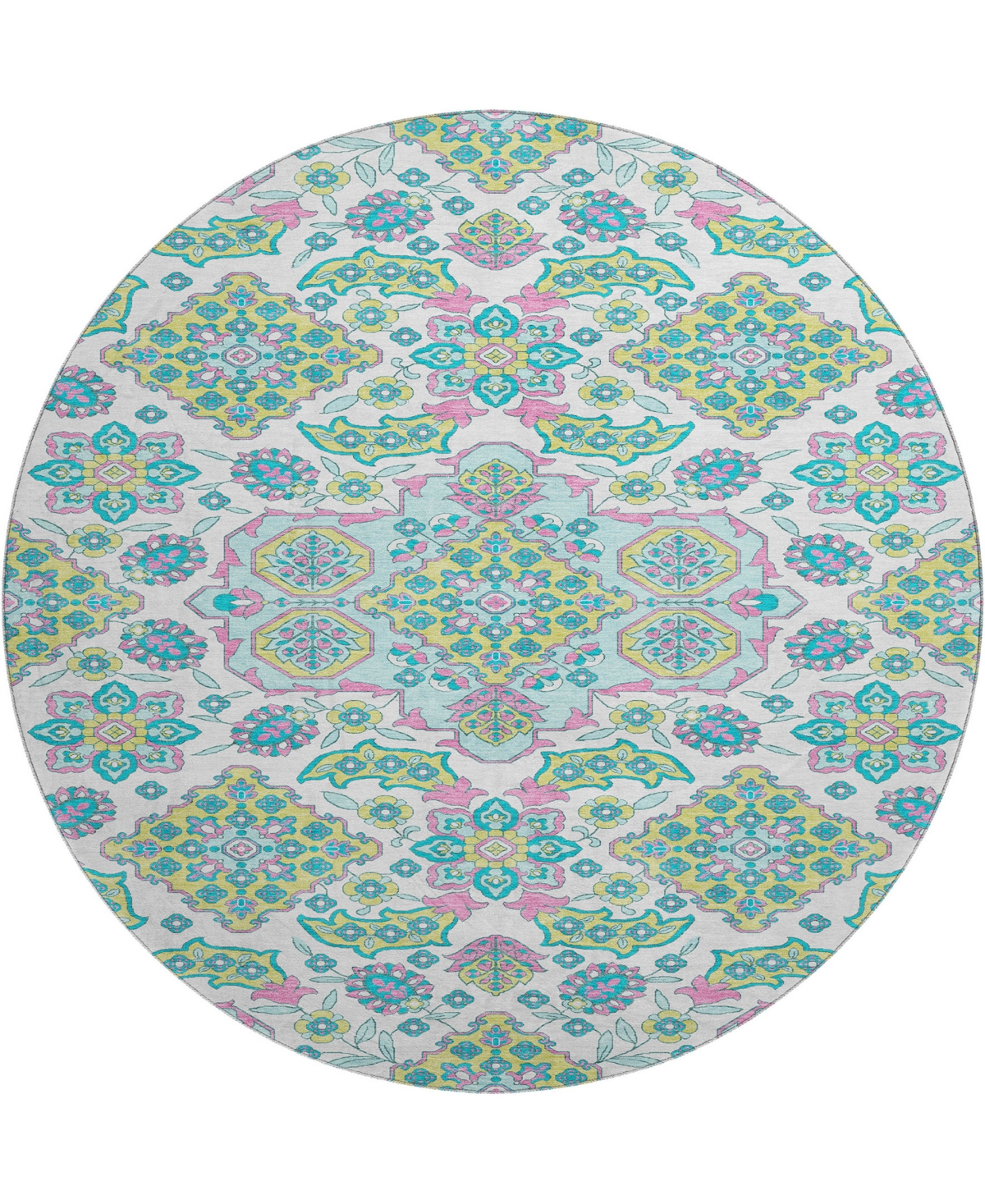 Click here for Addison Mayfield AMF1853 8 x 8 Round Area Rug - Wh... prices