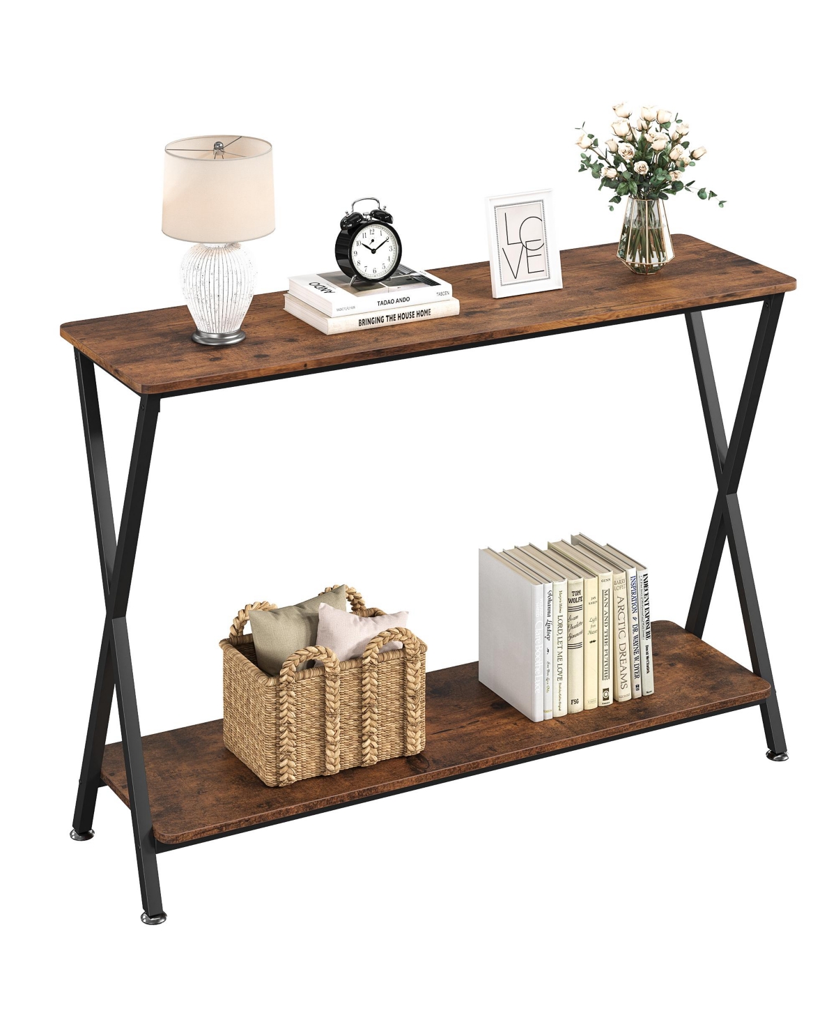 Click here for gaomon 2-Tier Narrow Farmhouse Sofa Table prices