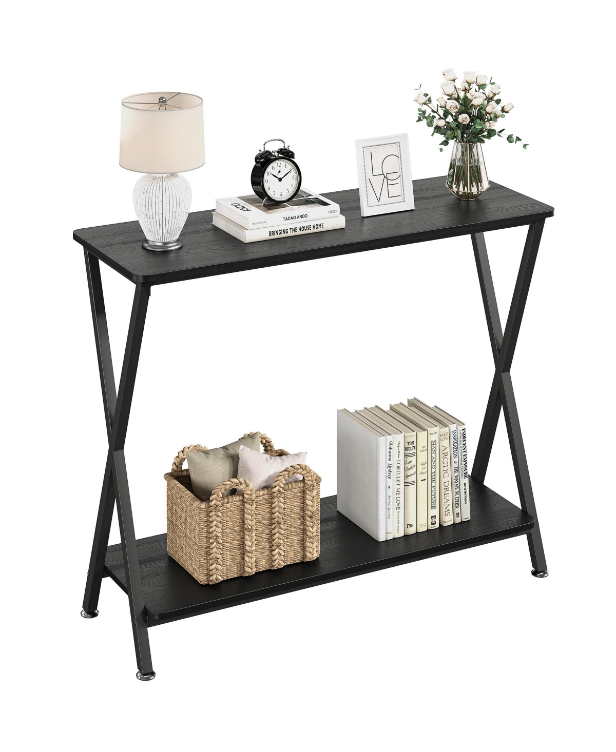 Click here for gaomon 2-Tier Narrow Farmhouse Sofa Table prices