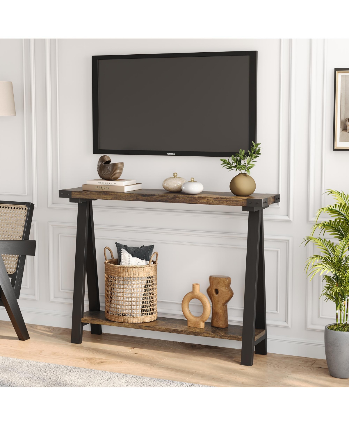 Click here for gaomon 2-Tier Storage Console Table for Entryway -... prices