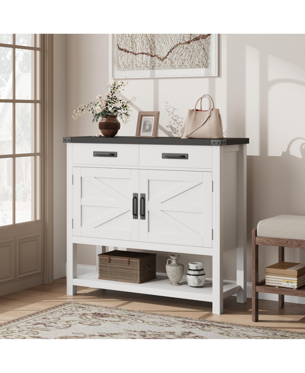 Click here for gaomon Modern Farmhouse Coffee Bar Cabinet with Dr... prices