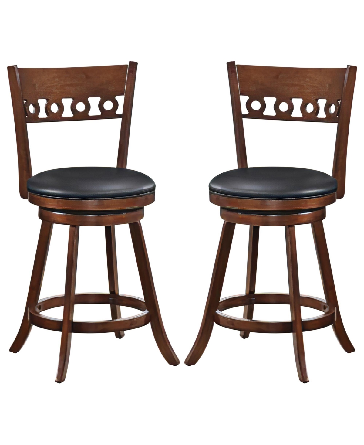 Click here for Gymax 2PCS 24.5 Counter Height Bar Chairs Swivel B... prices